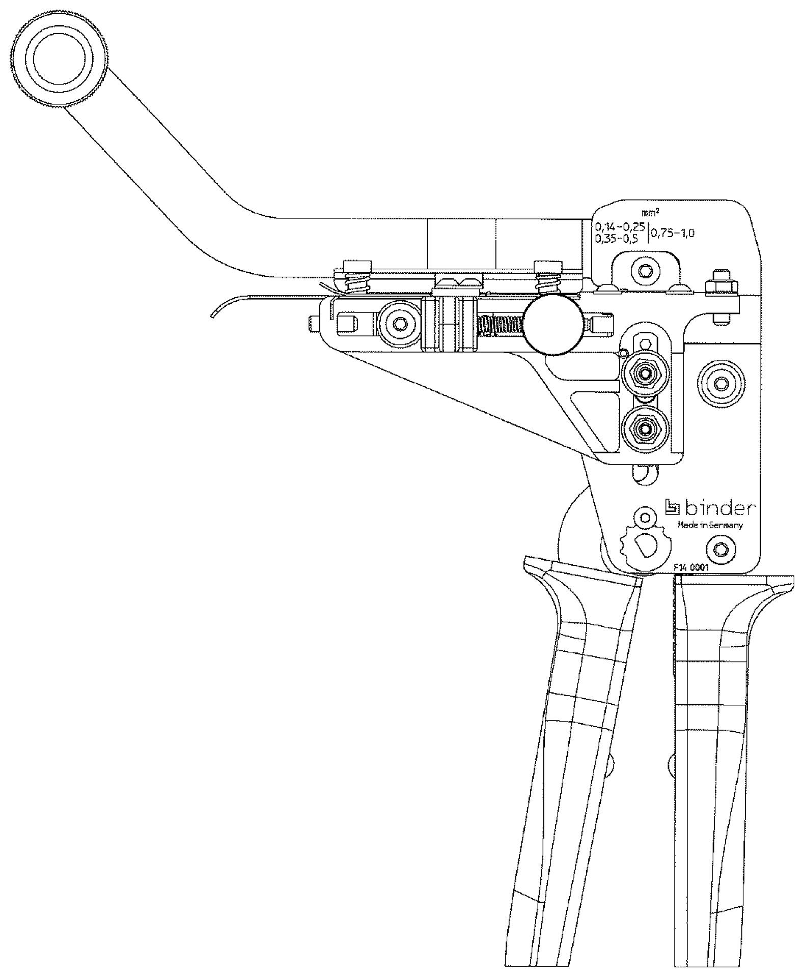 M16 IP40 - Crimp tool for band contacts | Crimping tool | 67 0001 014 100
