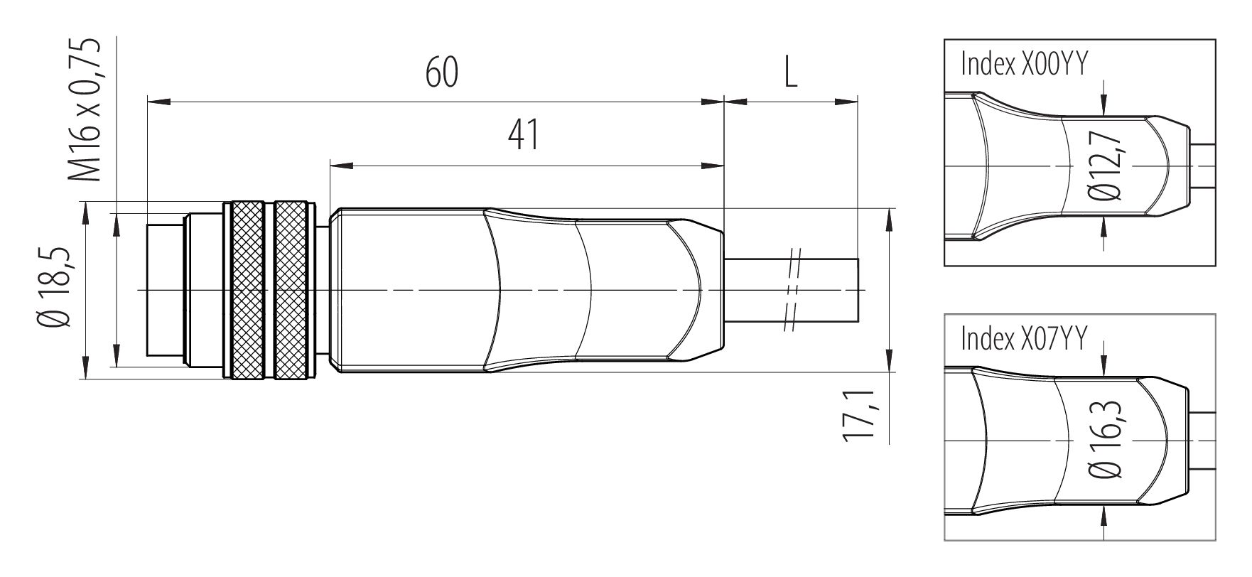 77 6429 0000 50712-0200 | binder Miniatur M16 Kabelstecker, 极数: 12, 非屏蔽 ...