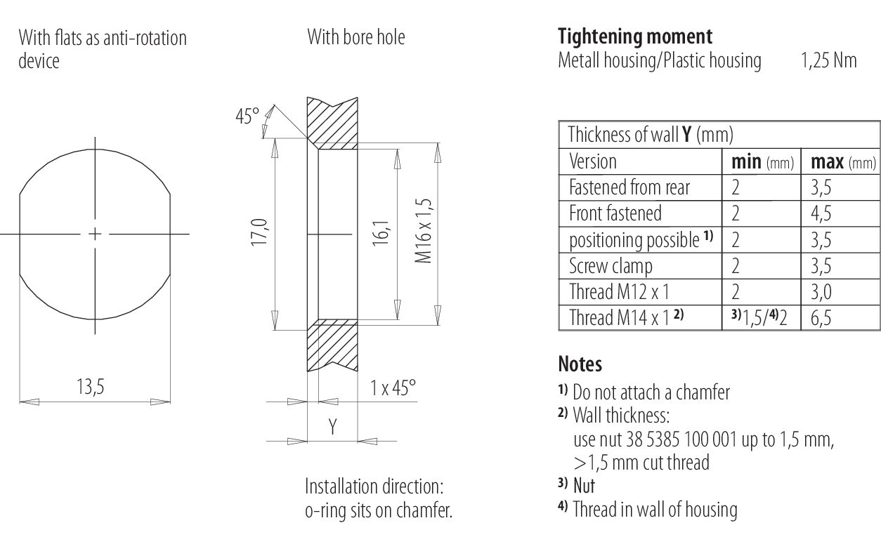 76 0832 0011 00004-0200 | binder M12 孔头法兰座, 极数: 4, 非屏蔽, 带导线, IP68/IP69K ...