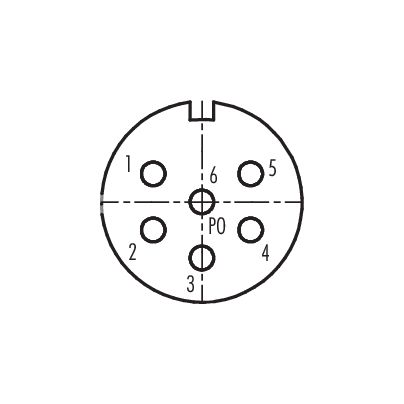99 4636 70 06 | binder M23 弯角孔头电缆连接器, 极数: 6, 6.0-10.0mm, 非屏蔽, 焊接, IP67