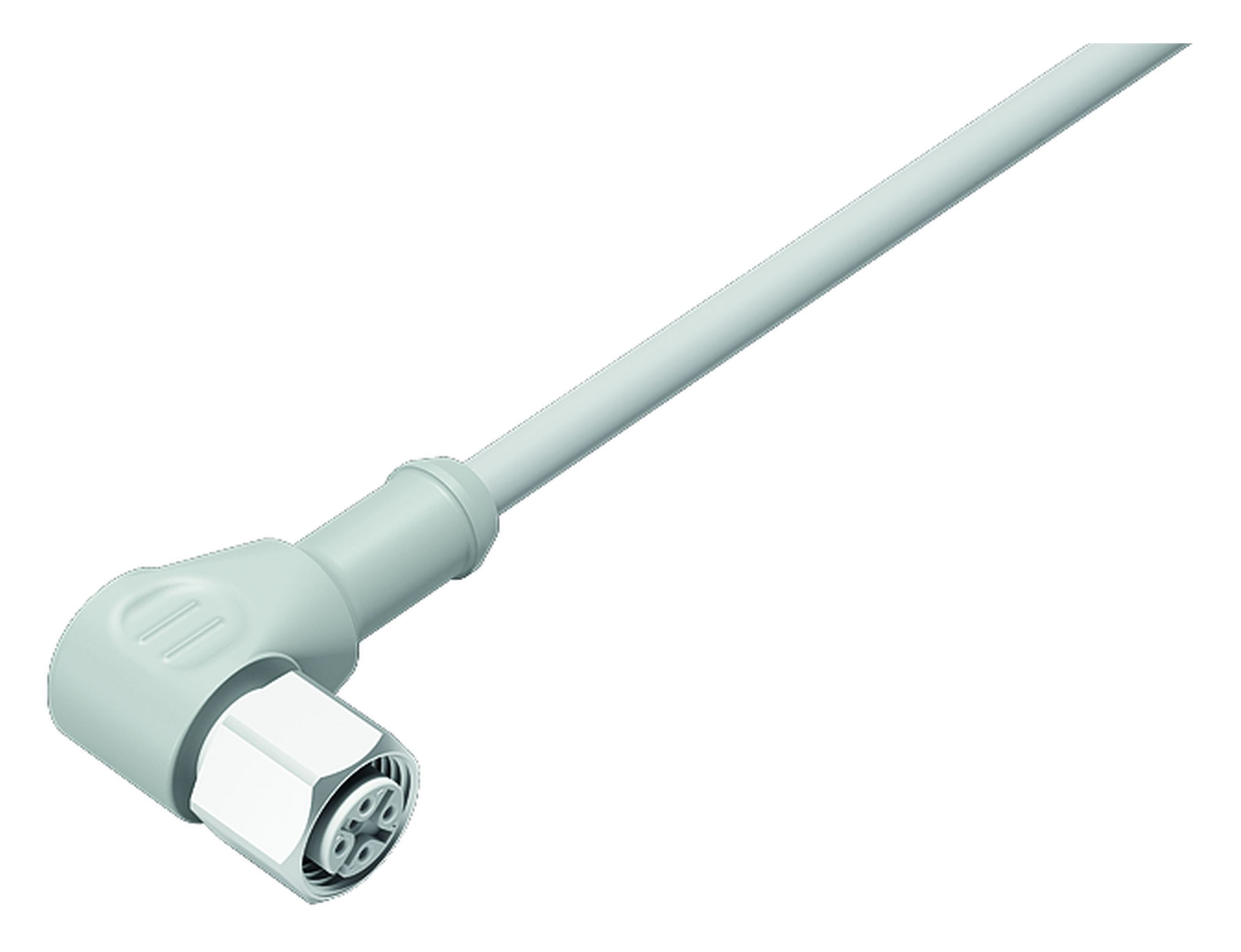 M12, 弯角孔头电缆连接器, IP67/IP69K, 非屏蔽, 极数: 3 | 77 3734 0000 20403-0200